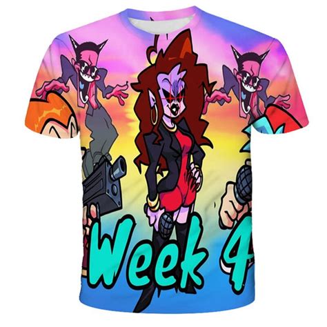 Camisetas Funkin De Fridany Night Para Niños Y Niñas Ropa De Verano