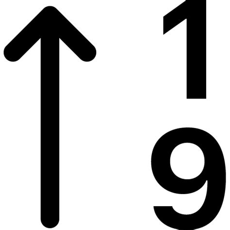 Sort Numeric Up Icon Svg Png Free Download 3