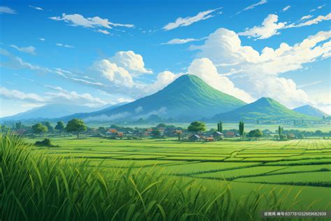 农村乡村振兴农田卡通绘图插画png下载编号637781032669682939 设图网