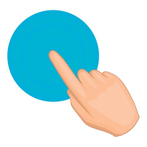 Cursor Hand Klik Icoon Tekenfilm Stijl 14702213 Vectorkunst Bij Vecteezy