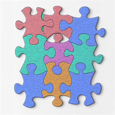 Interlocking Puzzle Pieces Representing Teamwork And Collaboration