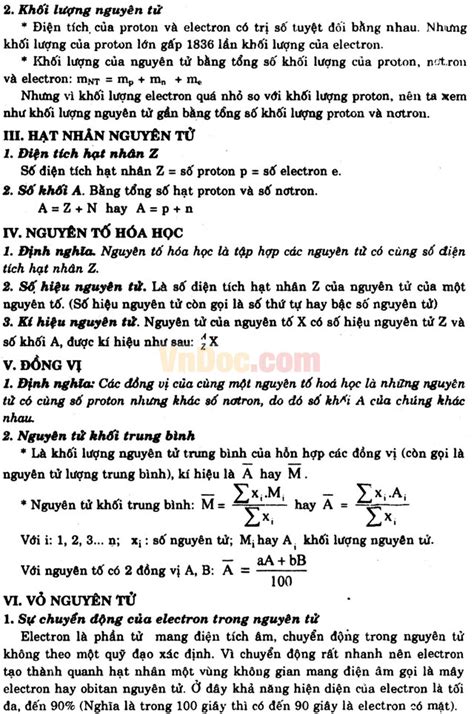 Kiến thức cơ bản Hóa học Hệ thống kiến thức môn Hóa học lớp VnDoc