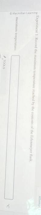 © macmillan learning experiment 1 record the maximum