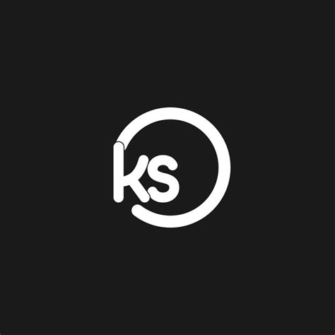 Initials Ks Logo Monogram With Simple Circles Lines 28267019 Vector Art