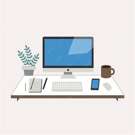 A Computer Monitor Displaying A Blue Screen Premium Ai Generated Vector