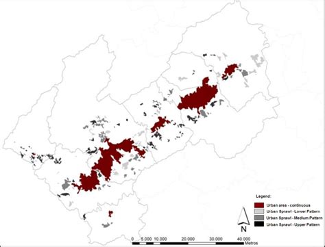 Satellite Image A And The Resulting Mapping B Of Urban Sprawl In Download Scientific