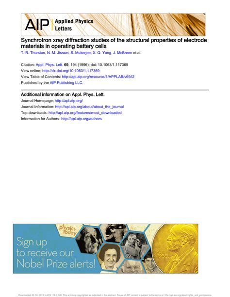 Pdf Synchrotron X‐ray Diffraction Studies Of The Structural