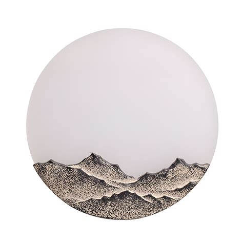 Moon Shaped Acrylic Mural Lighting Nordic Brown LED Wall Mount Lamp