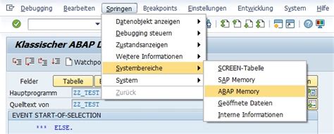 Memory Id Und Parameter Id Im Debugger Analysieren Abap