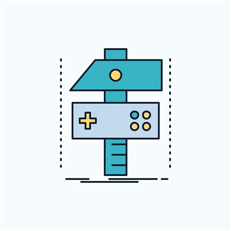 Build Craft Develop Developer Game Flat Icon Green And Yellow Sign And Symbols For Website
