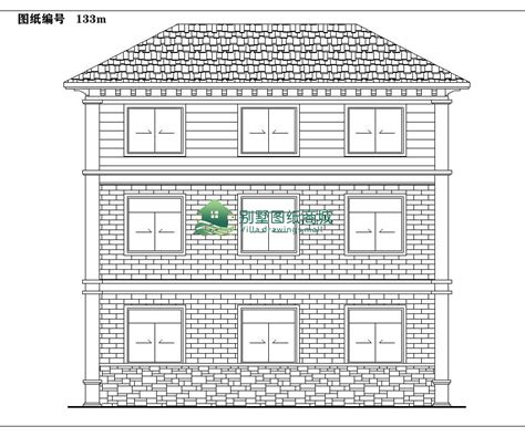 三层复式带车库自建别墅，1154m1234m经济实用 三层别墅设计图 别墅图纸商城