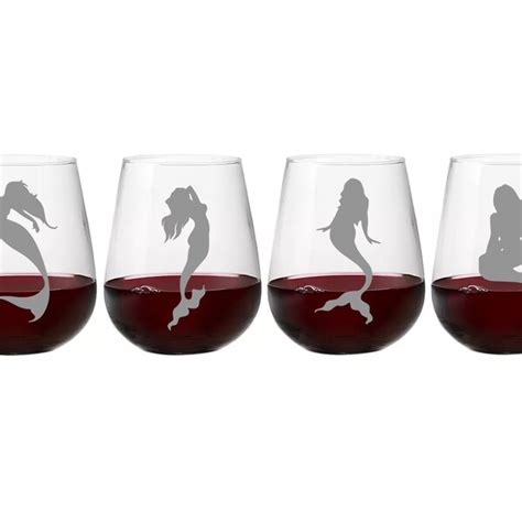 Mermaid Wine Glass Etsy