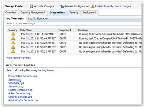 Diagnostics Logging And The Obiee 11g Em Log Viewer