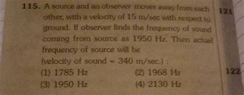 115 a and an observer moves away from each other with a velocity of