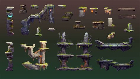 500 Megapack 2d Handpaint Tileset Sprite Sheet Nature Platformer