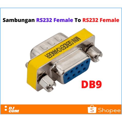 Jual Sambungan Kabel RS232 Female To Kabel RS232 Female Serial Port DB9 Mini Gender Changer