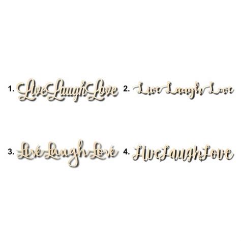 Live Laugh Love Sign Unfinished Wood Cutout Home Decor Diy Option 2