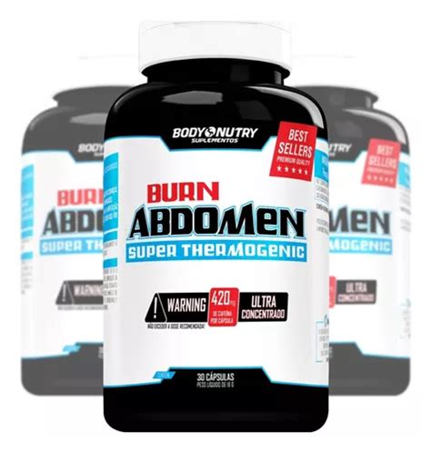 3x Burn Abdomen Thermogenic Ultra Concentrado 30 Caps Parcelamento