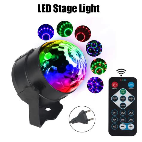 Proyector L Ser RGB De 3W Para Discoteca L Mpara Giratoria Activada Por Sonido Para DJ