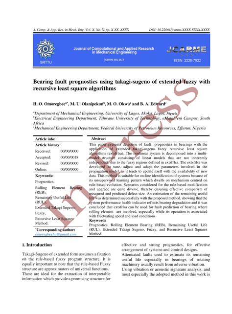 pdf bearing fault prognostics using takagi sugeno of extended fuzzy