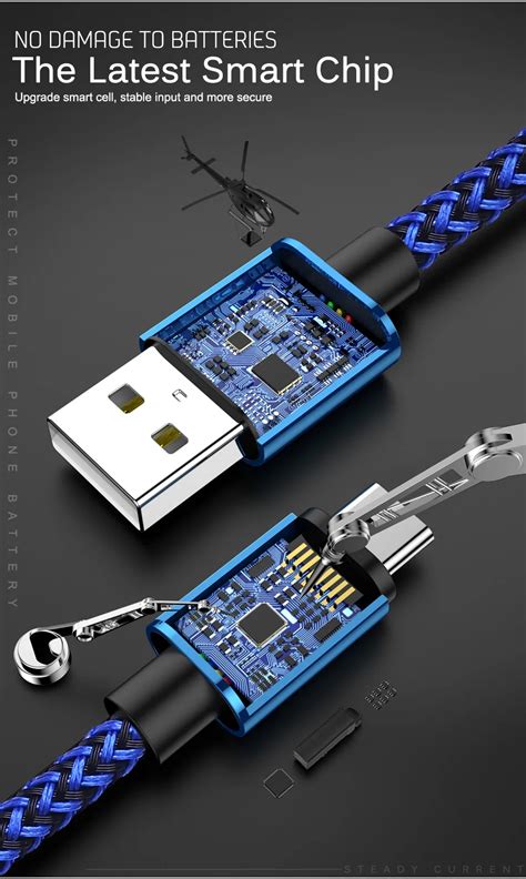 Câble Usb Type C Rncyn Xiaomi Mi 8 9 9t Redmi K20 Noir Recharge