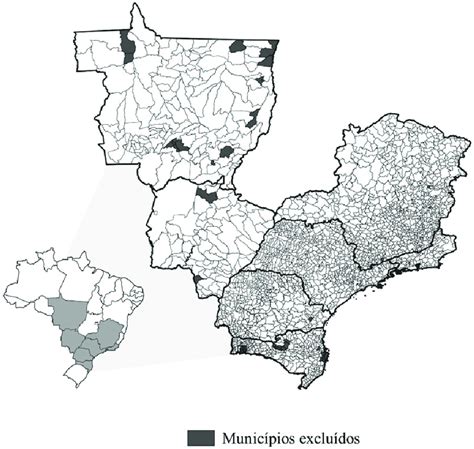 Municípios Da Região Centro Sul Do Brasil Incluídos Na Pesquisa