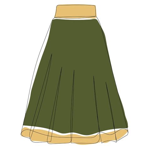 Saia Verde Um Esboço De Desenho De Linha Isolado Vetor Vetor Premium