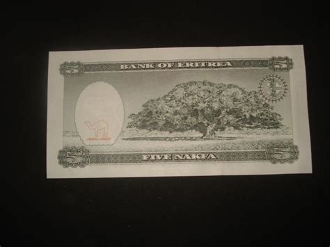 Novčanica Eritreja Eritrea 5 Nakfa 1997unc