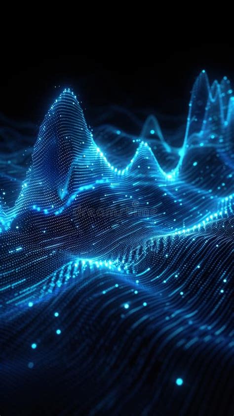 rhythmic blue wave pattern captures the essence of a pulsating