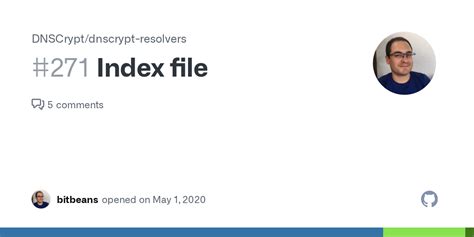 Index File · Issue 271 · Dnscryptdnscrypt Resolvers · Github