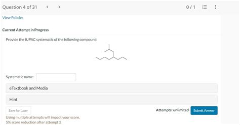 Solved Provide The Iupac Systematic Of The Following