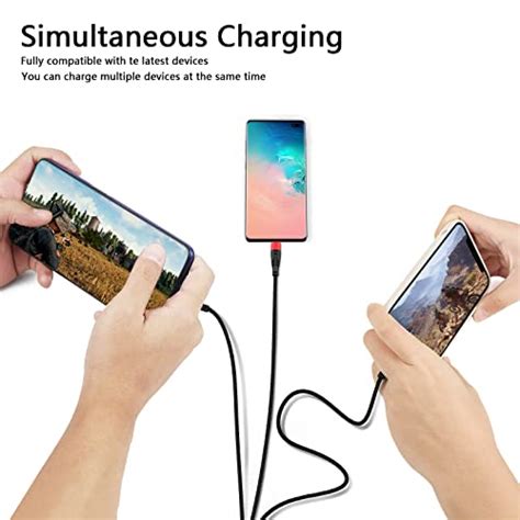 Multi Charging Cable 2pack 4ft 3 In 1 Charging Cable Multiple Usb