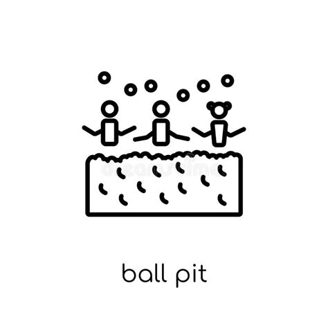 Ball Pit Icon Trendy Modern Flat Linear Vector Ball Pit Icon On Stock
