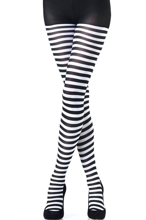 Two Toned Horizontal Stripes Tights Timeless Styles Women Emilio
