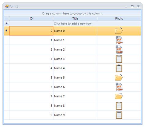 grouping by gridviewimagecolumn telerik ui for winforms