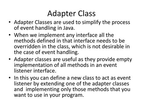 Ppt Adapter Class Powerpoint Presentation Free Download Id2452126