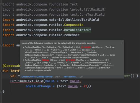 Android Outlinetextfield Textfield Not Working In Jetpack Compose
