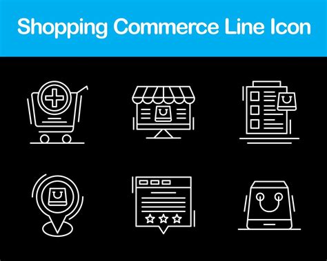 Shopping Commerce Vector Icon Set 20651499 Vector Art At Vecteezy