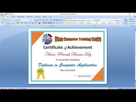 How To Make A Certificate Template In Microsoft Word