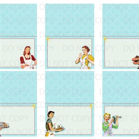 Printable Diy Retro Housewife Theme Bridal Shower Party Etsy
