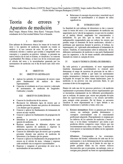 Plantilla Ieee Presentación De Informes Pdf Medición Exactitud Y