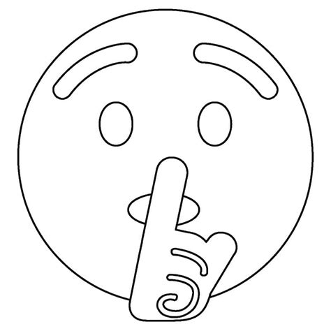 Desenhos De Emoji Rosto Calada Para Colorir E Imprimir Colorironlinecom