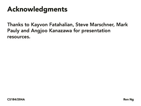 CS184 284A Lecture Slides