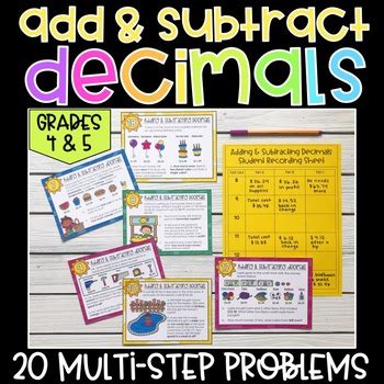 Adding And Subtracting Decimals Task Cards By The Classroom Corner