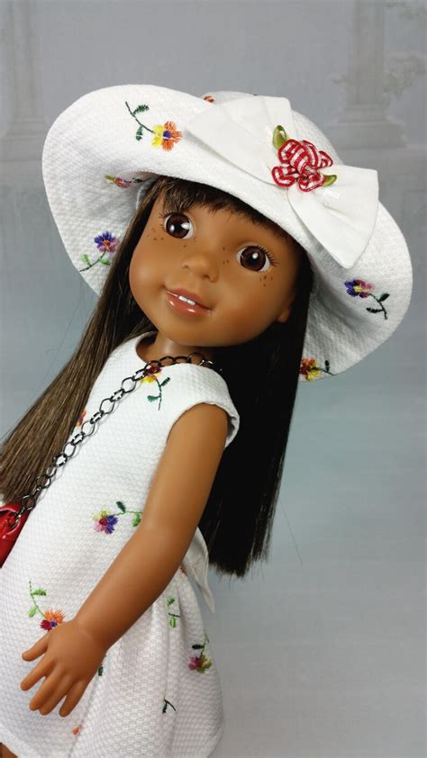 Doll Clothing Wellie Wisher Embroidered Pique Dress With Etsy