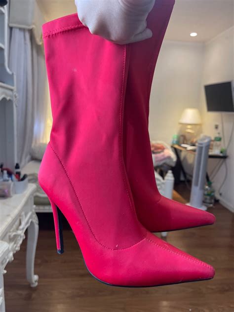 Sexy Red Pointed Boots Womens Fashion Footwear Boots On Carousell