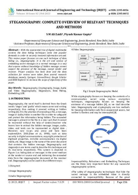 Pdf Steganography Complete Overview Of Relevant Techniques And Methods