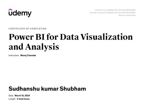 Powerbi Dataanalysis Certificationcomplete Udemy Sudhanshu Kumar