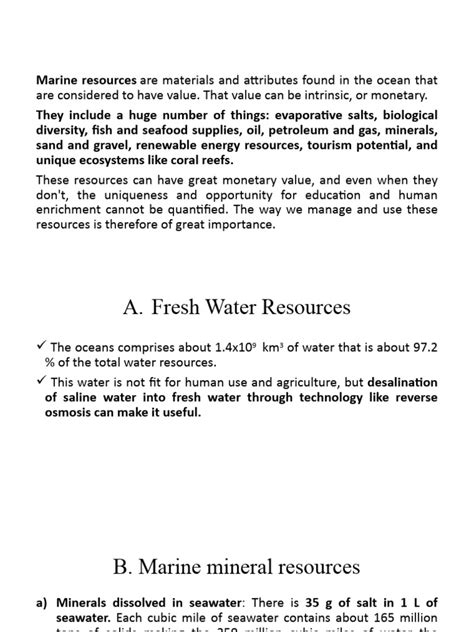 6 Marine Resources Blue Economy Pdf Oceans Aquaculture