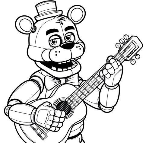 Freddy Fazbear Coloring Pages Coloringlib